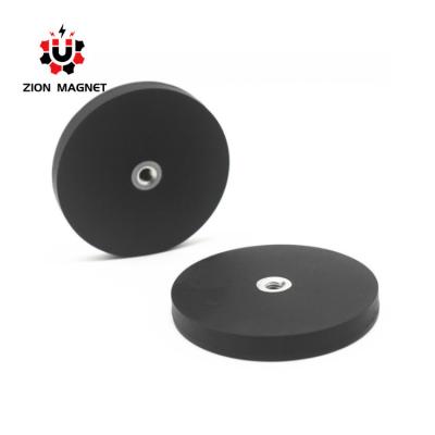China Permanent Round Rubber Coated Magnet for Various Industrial Applications for sale