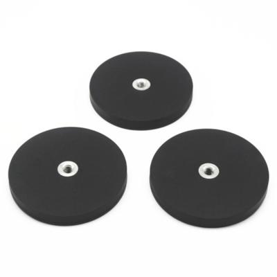 China Rubber Coated Pot Magnets for Industrial Rare Earth Materials in Perfect Size and Good for sale