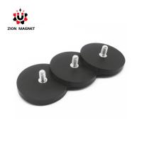 China Rubber Coated Pot Magnets for Industrial Rare Earth Materials in Perfect Size and Good for sale