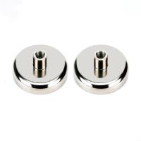China Permanent Industrial Magnet Strong Rare Earth Neodymium Pot Magnet with Internal Thread Bolt Bush Mounting for sale