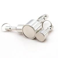 China Customized Magnet Size Strong Magnetic Key Chain Stainless Steel Iron Magnet Ring for sale