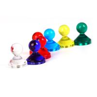 China Custom Color Strong Transparent Magnetic Push Pins for Blackboard and Whiteboard Teaching for sale