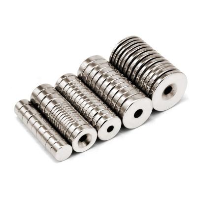 China N35 Neodymium Magnet Disc with Countersink Hole and Custom Size in Magnetic Materials for sale
