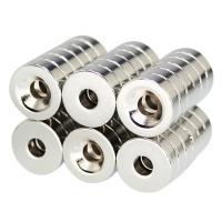 China NdFeB N35 N52 Disc Round Ring with Custom Size Dia Sintered Countersunk Hole and Screw for sale