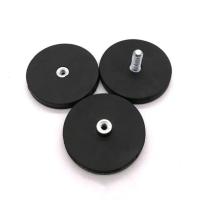 China Customized Magnet Size Rubber Coated Pot Magnet with Rubber Coating and Tolerance of ±5% for sale