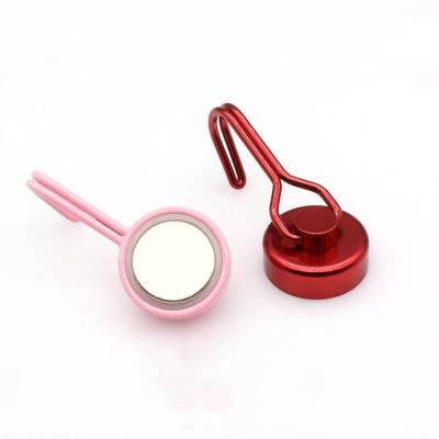 China Neodymium Magnet Swivel Colorful Magnetic Hooks with Ni-Cu-Ni Coating for sale