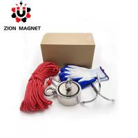 China NdFeB Magnet Fishing Magnet Kit with Super Strong 2000 LB Pulling Force and Composite for sale