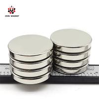 China Permanent NdFeB Magnet Super Strong Disc Magnet Through Thickness Magnetization Direction for sale