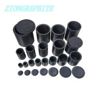 China Sales High Temperature Smelting Cylindrical Carbon Crucible with Lid and Fine Structure for sale