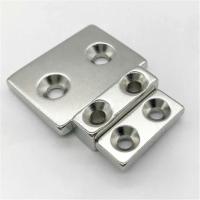 China Customized Acceptable Permanent Magnet Neodymium Magnet with Hole Rectangular Pot Magnet for sale