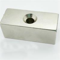 China Customized Acceptable Permanent Magnet Neodymium Magnet with Hole Rectangular Pot Magnet for sale