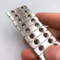China Customized N35 N42 N52 Neodymium Magnet with Square Double Hole and Countersunk Head for sale