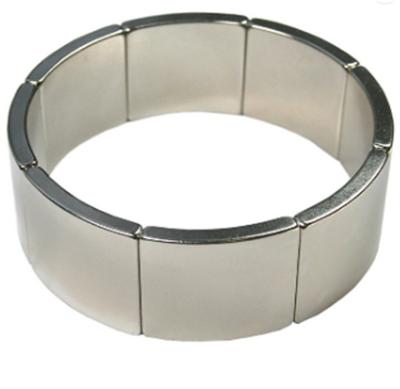 China Largest Block Cuboid N52 Neodymium Magnetic Segment for Motor Acceptable Customized for sale