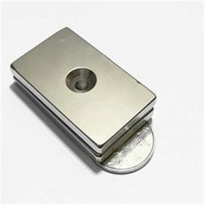 China Acceptable Customized N52 Ndfeb Rare Earth Block Countersunk Neodymium Magnet for sale