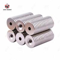 China Neodymium Magnetic N35 N52 Round Disc Magnet with Center Screw Golden Tolerance ±5% for sale