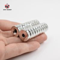 China Customizable Magnetization Direction Super Strong Round Countersunk Neodymium Magnets for sale