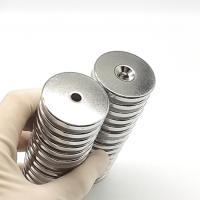 China NdFeB Grade Neodymium Round Magnetics with Center Hole Tolerance /-0.01-0.05mm for sale