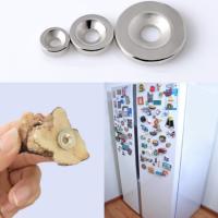 China NdFeB Grade Neodymium Round Magnetics with Center Hole Tolerance /-0.01-0.05mm for sale