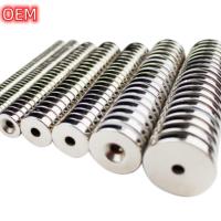 China Disc Countersunk Neodymium Magnet with Unique Design and Silver Coating for sale