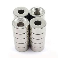 China Through-Thickness Magnetized N52 Rare Earth Permanent Round Neodymium Magnets with Hole for sale