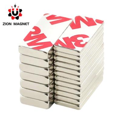 China Nickel Coated Rectangular Self Adhesive Neodymium Magnet for ISO9001 2008 Certification for sale