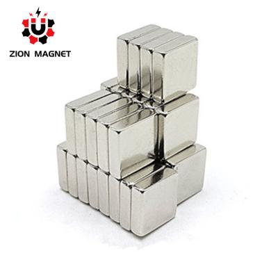 China 2022 Good N33 N52 Permanent Rare Earth Neodymium Block Magnet with Nickel Coating for sale