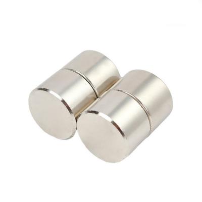 China Silver Coated Industrial Magnet Super Strong Permanent Rare Earth Small Cylinder Neodymium Magnet for sale