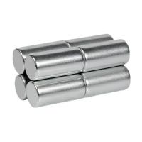 China Silver Coated Industrial Magnet Super Strong Permanent Rare Earth Small Cylinder Neodymium Magnet for sale