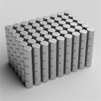 China Silver Coated Industrial Magnet Super Strong Permanent Rare Earth Small Cylinder Neodymium Magnet for sale