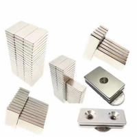 China Acceptable Customized N52 N33 Rectangular Round Cylindrical Permanent Neodymium Magnets for sale