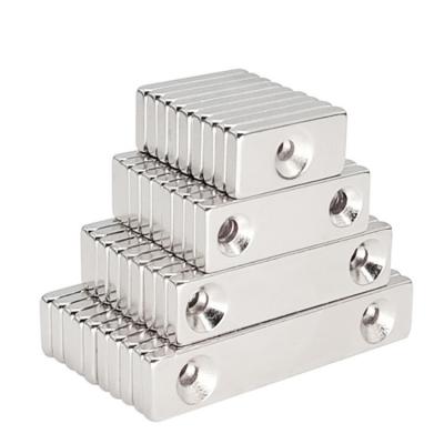 China Super Strong Permanent Square With Hole Magnets Grade N35SH-N45SH Customizable Shape for sale