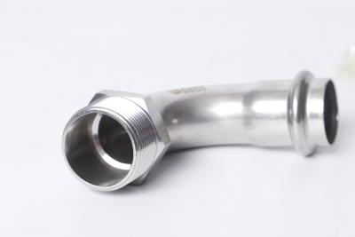China Stainless Steel SS304/316L Press Fittings 15-100mm OD with 1.0-2.0mm Thickness for Plumbing and HVAC Systems for sale
