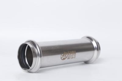 China Stainless Steel Press Fittings 15-100mm OD with 1.0-2.0mm Wall Thickness for Plumbing and Heating Systems for sale