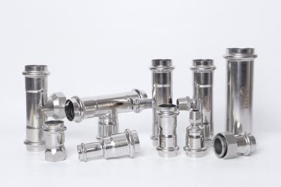 China 1/2 Inch to 2 Inch Stainless Steel Press Fittings - 2000 psi Pressure Rating, 450°F Temperature Range for sale
