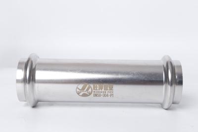 China V Profile SS304 Stainless Steel Press Fittings 15-100mm OD with 1.0-2.0mm Wall Thickness for Plumbing and HVAC Systems for sale