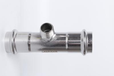 China Stainless Steel Press Fitting Tee 15-100mm OD 304/316L for Plumbing and Heating Systems for sale