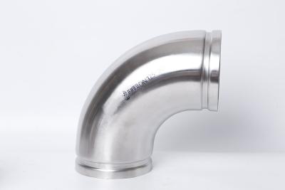 China 304/316 Stainless Steel Grooved Fittings 15-100mm OD 1.0-2.0mm Thickness for Heating Piping Systems for sale