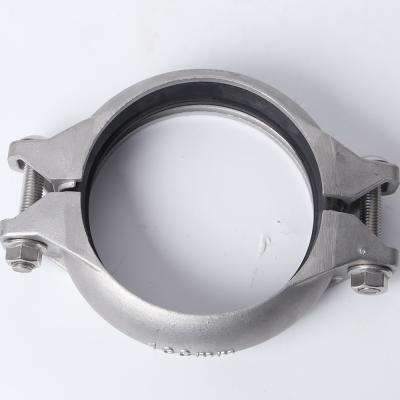 China 304 Stainless Steel Grooved Coupling Clamp for HVAC Systems - 15mm to 100mm Diameter, 50,000mm Length for sale