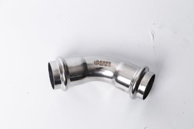 China SS304 Stainless Steel Press Fittings 45 Degree Elbow 15-100mm OD 1.0-2.0mm Wall Thickness for sale