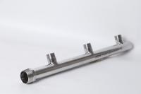 China Welded Stainless Steel Manifold Pipe DN40x25x3 for Drinking Water Systems - 15-100mm OD, 1.0-2.0mm Thickness for sale