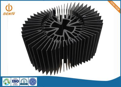 China Anodized Black Aluminum Extrusion Heat Sink Plates 600-2500MT Custom Length for sale