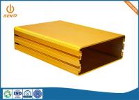 China Golden Anodized Aluminum Extrusion Electronic Enclosure CNC Machined 6000 Series 1.0mm Wall for sale