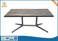 China Aluminum Alloy Restaurant Table Base 200x600mm with 1200x700mm Melamine Top for sale