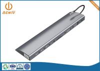 China USB-C 6-in-1 Aluminum Docking Station Hub CNC Machined Shell Adapter for Laptop for sale