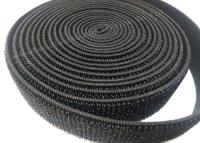 China Black 50mm Waterproof Elastic Hook and Loop Tape High Strength Stretch Cable Ties for sale