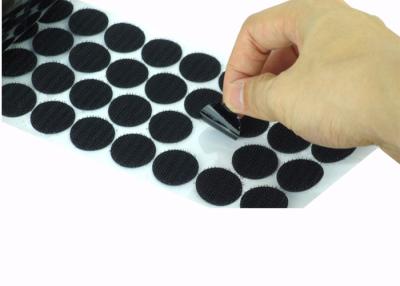 China Self Adhesive Hook and Loop Dots 3/4 Inch 2500 Times Peeling Heavy Duty Black White Coins Bulk for sale