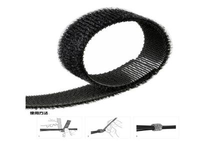 China Nylon Double Sided Hook and Loop Tape 16mm Self Adhesive Back to Back Reusable Cable Ties for sale