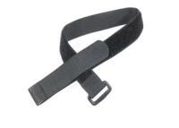 China 25mm x 450mm Nylon Hook and Loop Strap Cable Ties with Buckle Black Reusable for sale