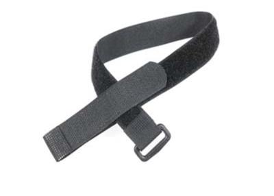 China 25mm x 450mm Nylon Hook and Loop Strap Cable Ties with Buckle Black Reusable for sale