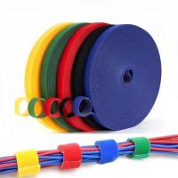 China 16mm*25m Double Sided Velcro Tape Reusable 2000 Times Hook and Loop Nylon Fastener Tape for sale